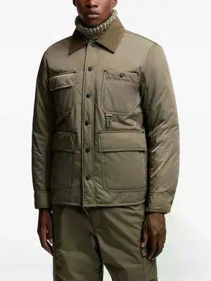Moncler Waterton Corduroy-collar Down Jacket - Neutrals