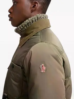 Moncler Waterton Corduroy-collar Down Jacket - Neutrals