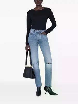 ANINE BING Long-sleeve Sylvie Tee - Black