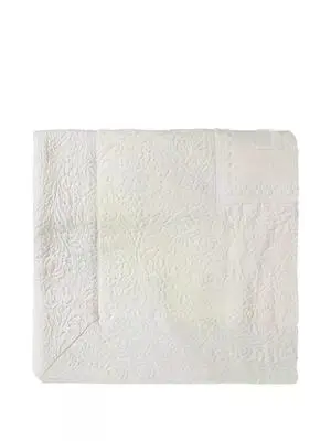 Versace Barroco Embossed Pattern Bath Matt Rug - White