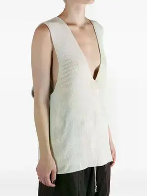 Rick Owens V-neck Ribbed Knit Top
