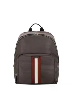 Bally Zip Striped Backpack - Brown