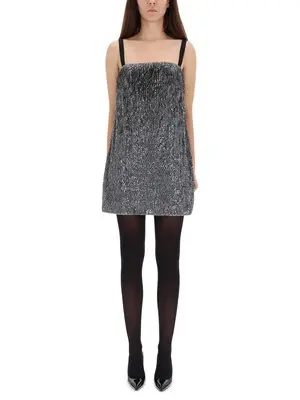 Dolce & Gabbana Sequined Mini Dress - Silver