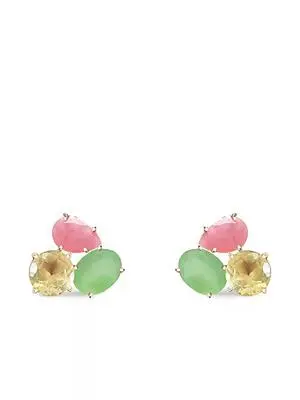 ATELIER MON Stone Stud Earrings - Gold