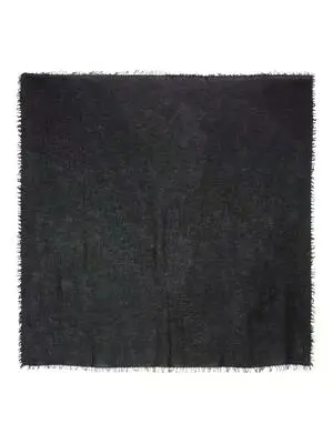 Faliero Sarti Fringed-trim Square-shape Scarf - Black
