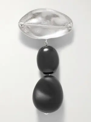 Agmes Tess Sterling Onyx Brooch