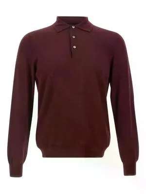 GRAN SASSO Fine-knit Polo Shirt Red