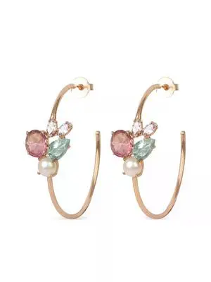 ATELIER MON Candy Cabana Hoop Earrings - Gold
