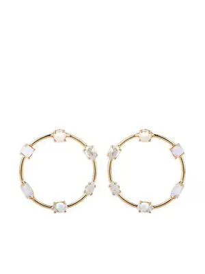 ATELIER MON Pearl And Moonstone Embellished Earrings - Gold