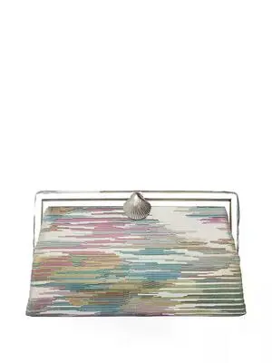 SARAH’S BAG Grace Shell-appliqué Clutch Bag