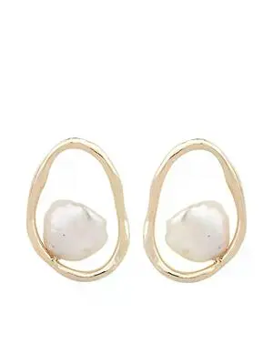 ATELIER MON Grecian Goddess Pearl Earrings - Gold