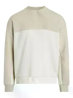 Calvin Klein Logo-debossed Colour-block Sweatshirt