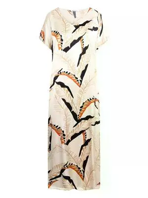 LOUIS FERAUD V-neck Printed Nightdress - Neutrals