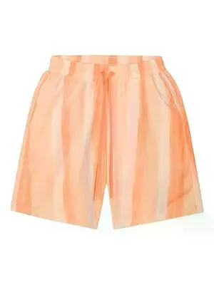 HOMIES MARBELLA Waves Striped Drawstring Swim Shorts - Orange