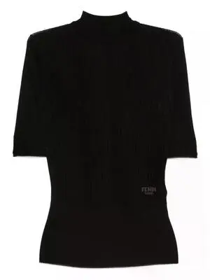 Fendi Logo-detail Ribbed Top