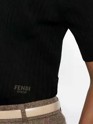 Fendi Logo-detail Ribbed Top