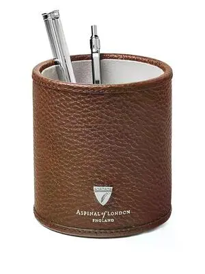 ASPINAL OF LONDON Round Pen Pot - Brown