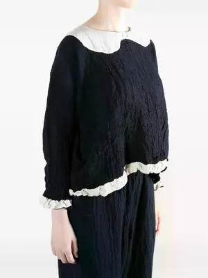 DANIELA GREGIS Wool Ruffled Blouse