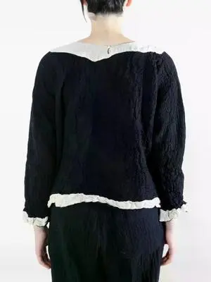 DANIELA GREGIS Wool Ruffled Blouse