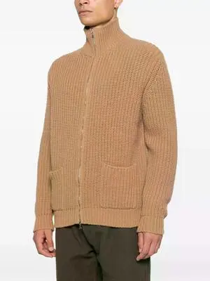 ORIGINAL VINTAGE Ribbed Knit Zip-up Jacket