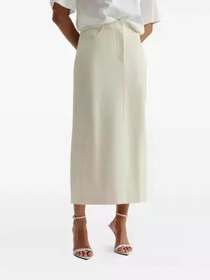 MALINA Asta Back-slit Midi Skirt