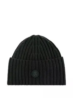 Bogner Ribbed Logo Beanie - Green