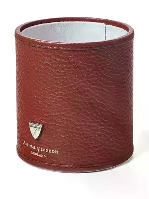 ASPINAL OF LONDON Cylindrical Logo Pen Pot - Red