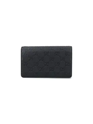 Gucci Gg Emblem' Chain Wallet - Black