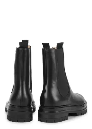 GIANVITO ROSSI 40 Leather Chelsea Boots - Black