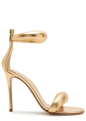 GIANVITO ROSSI Bijoux Nappa Silk Sandal 85mm - Gold