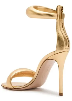 GIANVITO ROSSI Bijoux Nappa Silk Sandal 85mm - Gold