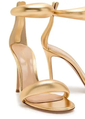GIANVITO ROSSI Bijoux Nappa Silk Sandal 85mm - Gold