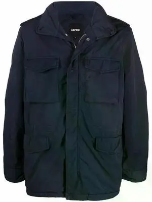 Aspesi Crinkled-finish Military Jacket