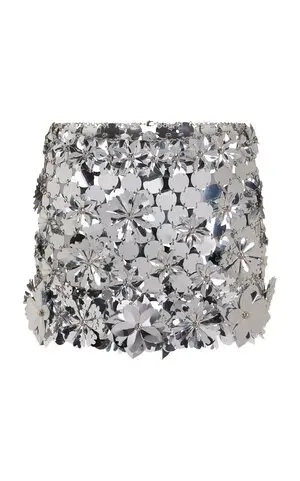 Rabanne Metallic Chainmail Skirt - Silver