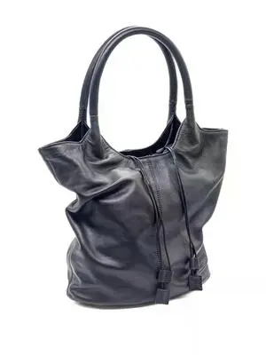 VIC MATIE Drawstring Leather Tote Bag
