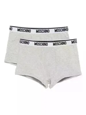 Moschino Logo-waistband Boxers - Grey