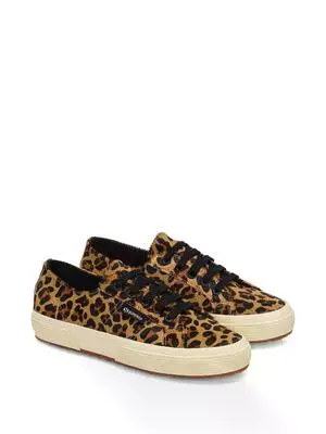 Superga Leopard-print Lace-up Sneakers