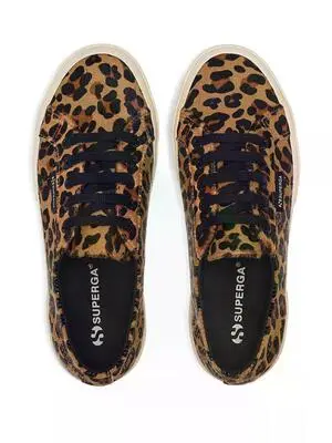 Superga Leopard-print Lace-up Sneakers