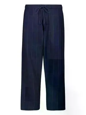BAZISZT Checked Drawstring Trousers