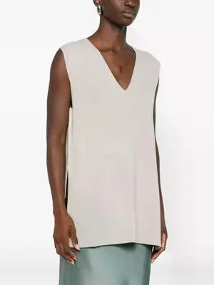 INTRECCI Sleeveless V-neck Top