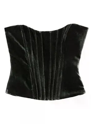 Raquel Diniz Velvet Corset - Grey