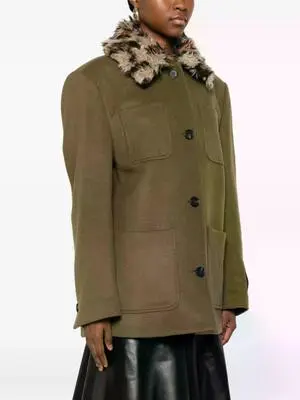 MSGM Faux-fur Collar Coat