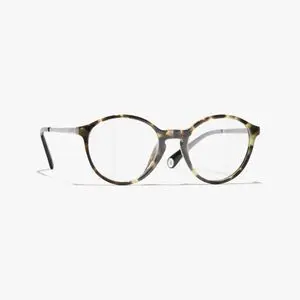 Chanel Pantos Eyeglasses - Yellow Tortoise & Brown