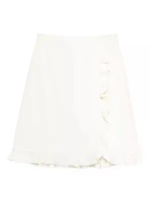Valentino Garavani Ruffled Mini Skirt - White