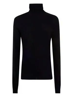Men's Black Roll Neck