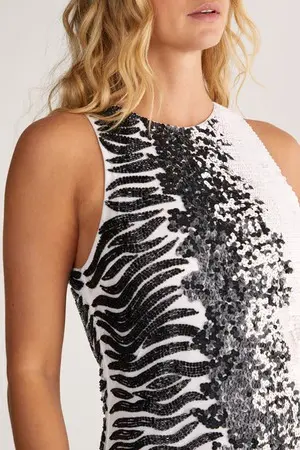 Nasty Gal Zebra Ombre Sequin Mini Dress