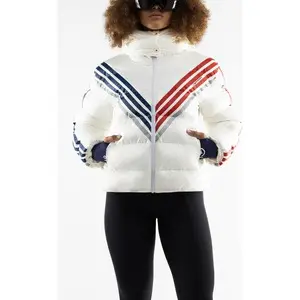 MALIBU SKI CLUB Monogram Mountains Puffer Jacket - White