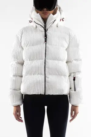 MALIBU SKI CLUB Piste Hooded Puffer Jacket - White