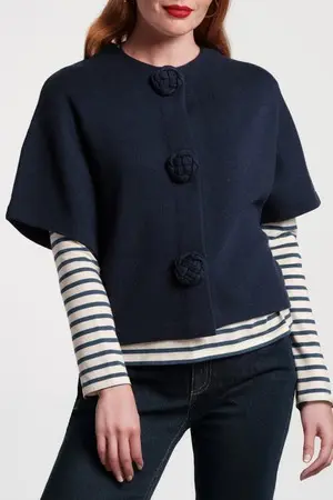 FRANCES VALENTINE Carnegie Shrug - Navy