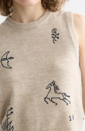 Scotch & Soda Embroidered Sleeveless Sweater